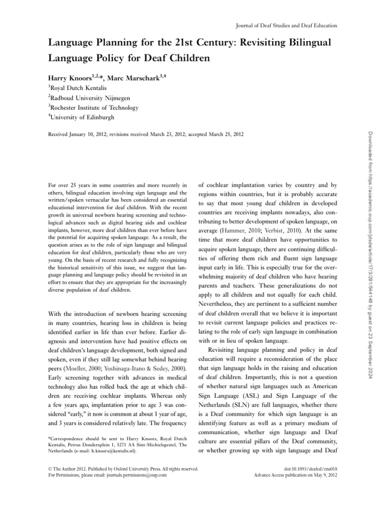 Language Planning For The 21st Century Revisiting Bilingual | PDF ...