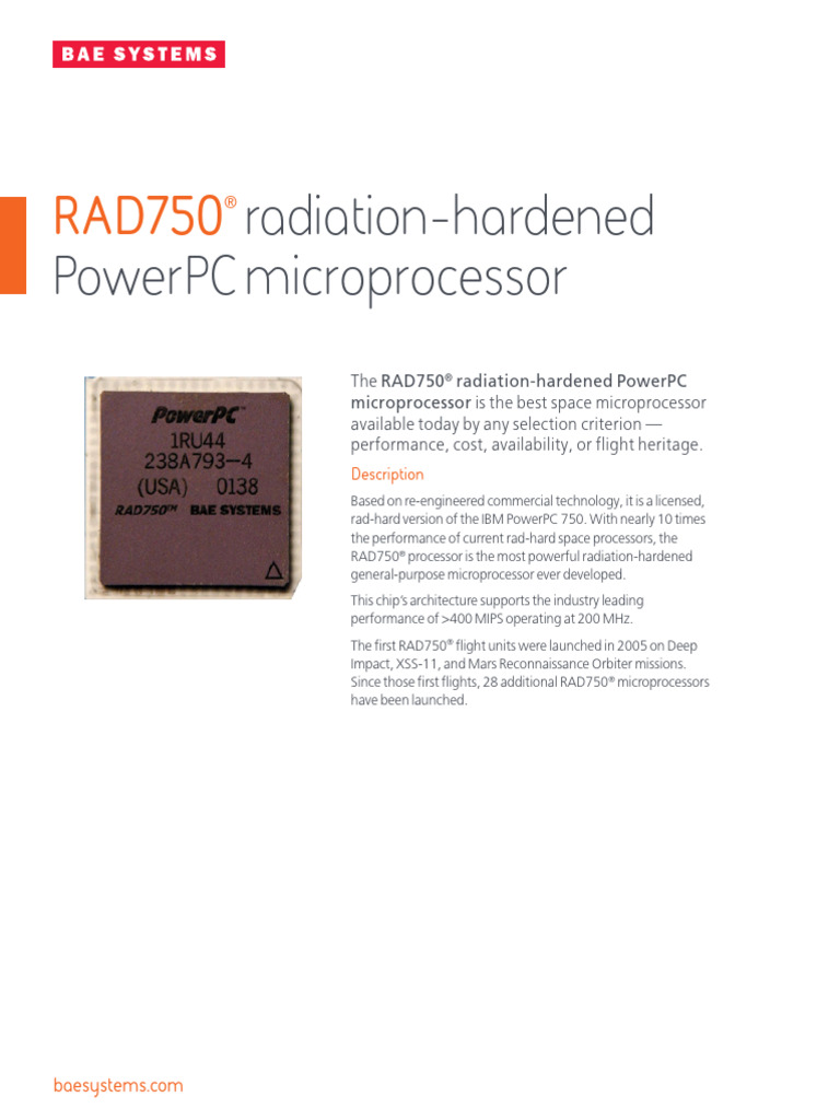 16 f78+RAD750+Component Datasheet Web | PDF | Microprocessor | Central ...