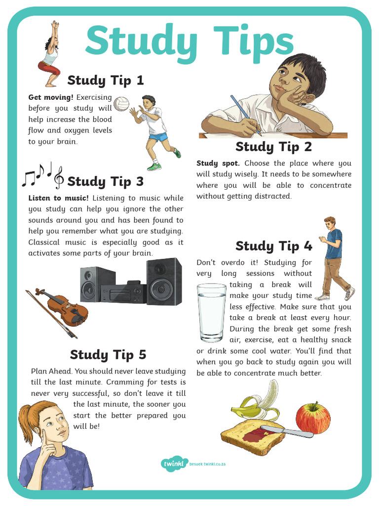 Study Tips Poster - A3 | PDF