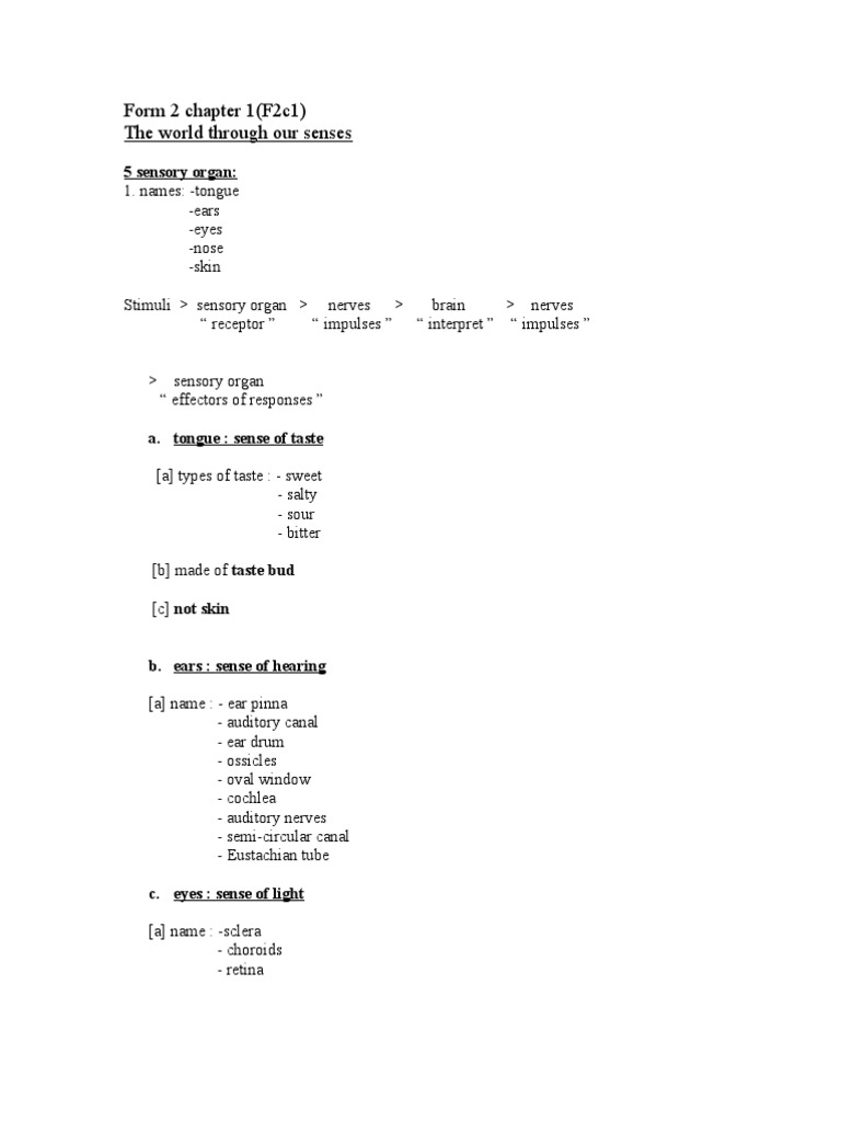 Form 2 Chapter 1 | PDF