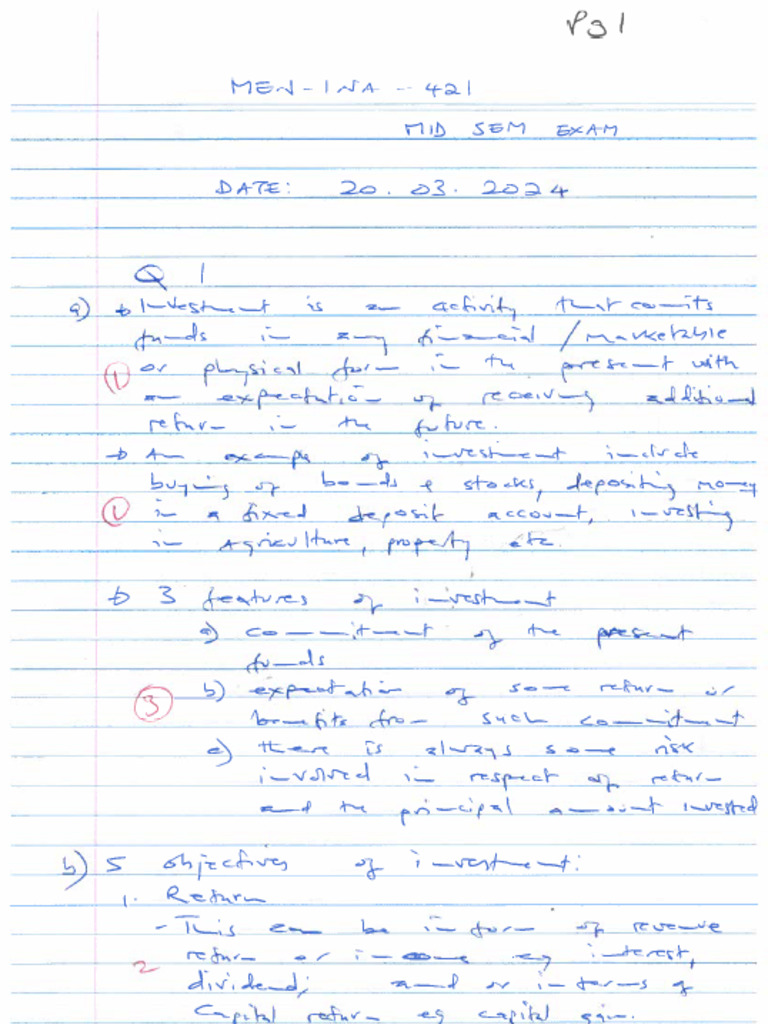 Midi Semester Exam Model Answer 2024 | PDF