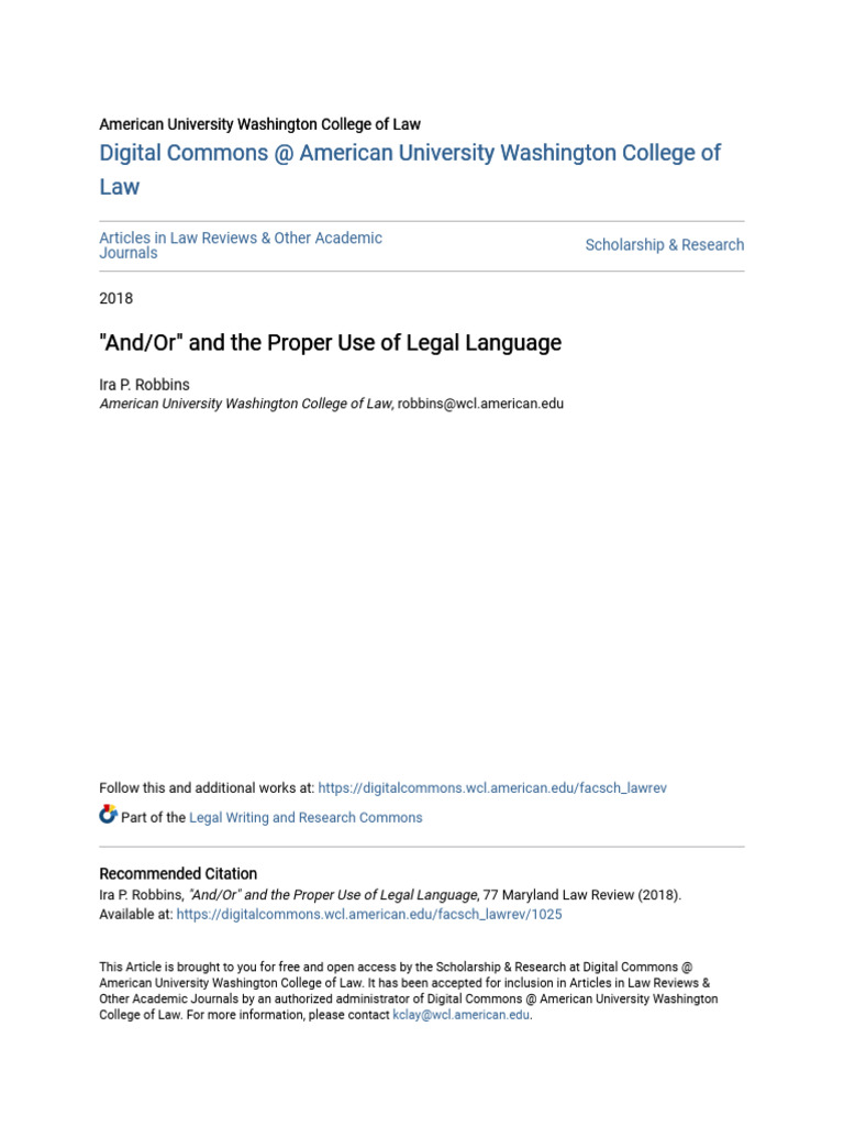 Proper Use of "And/Or" in Legal Writing | PDF | Jury Instructions | Justice