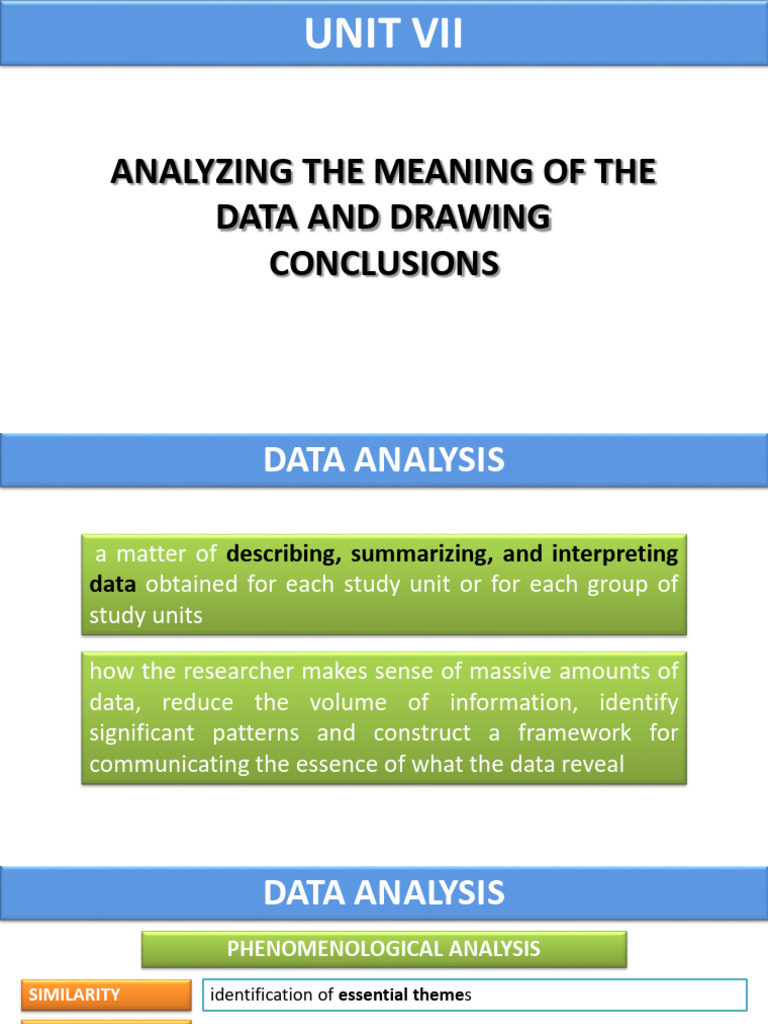 Res 1 Unit 7 Data AnalysiswaqETZ | PDF | Data | Qualitative Research