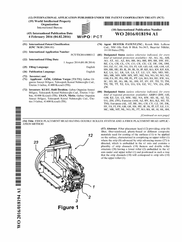Robotic Fiber Placement Head Patent | PDF