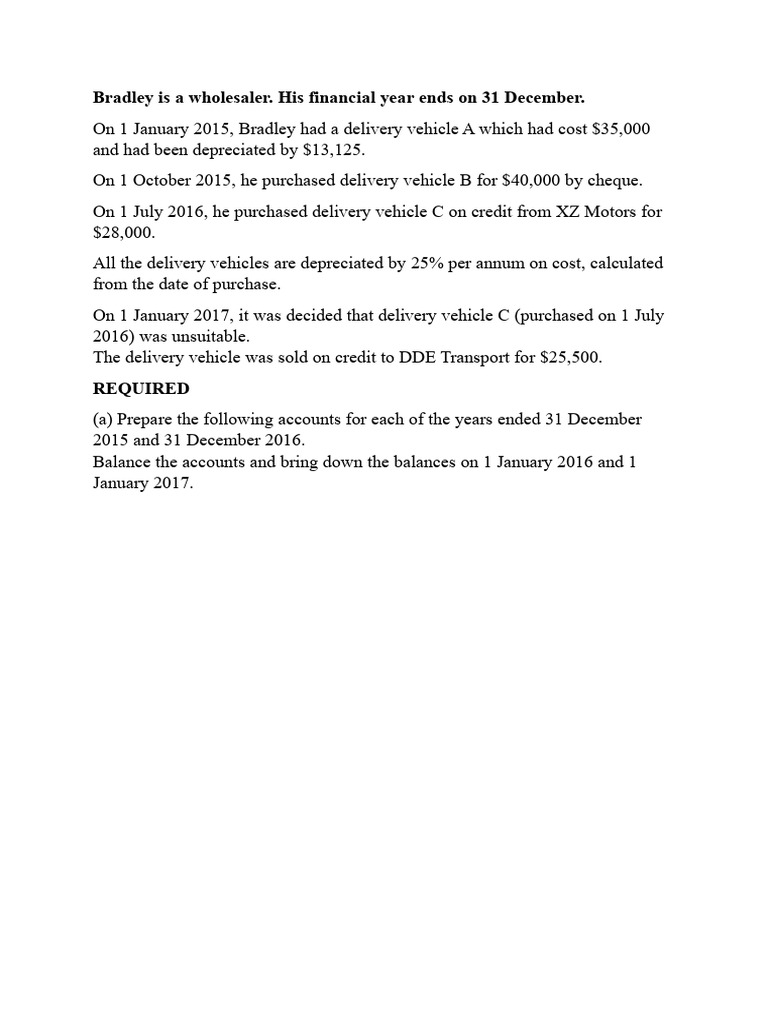 Depreciation Question | PDF