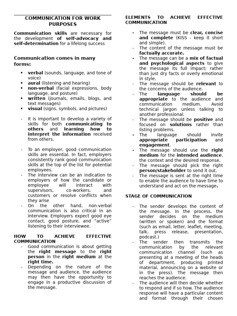 Communication For Work Purposes | PDF | Communication | Memorandum