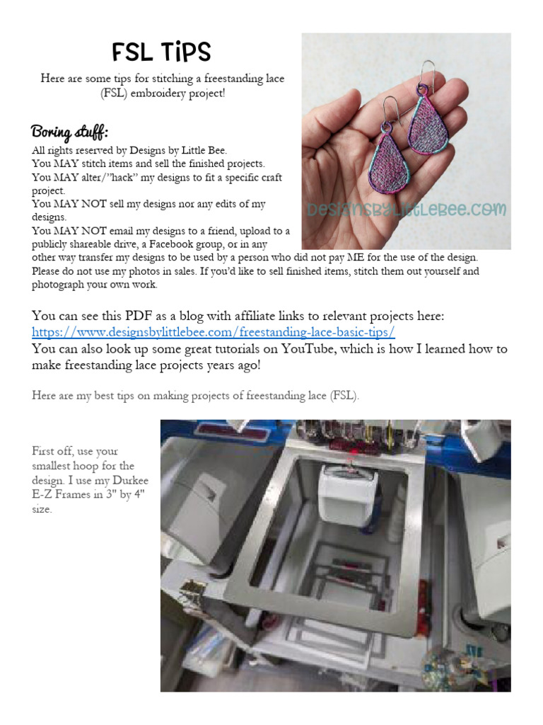 FSL Tips | PDF | Textiles | Needlework