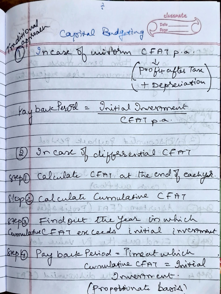 Capital Budgeting Notes | PDF