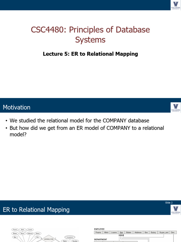 Mapping Of Er Diagram Pdf Relational Model Relational Database