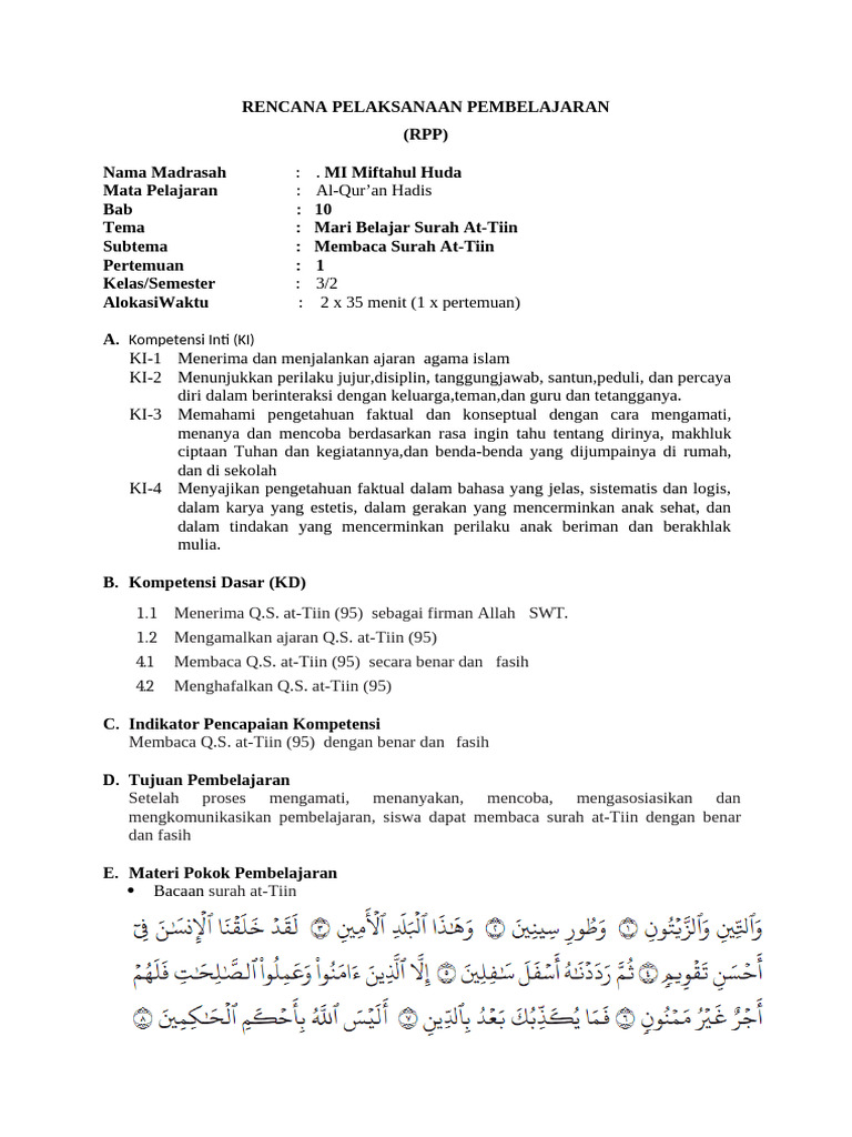 Membaca Surah At-Tiin | PDF