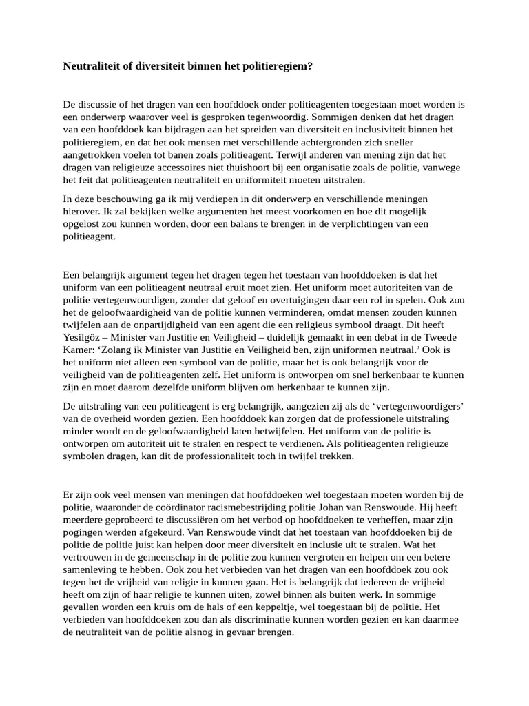 Levo Beschouwing Politie | PDF