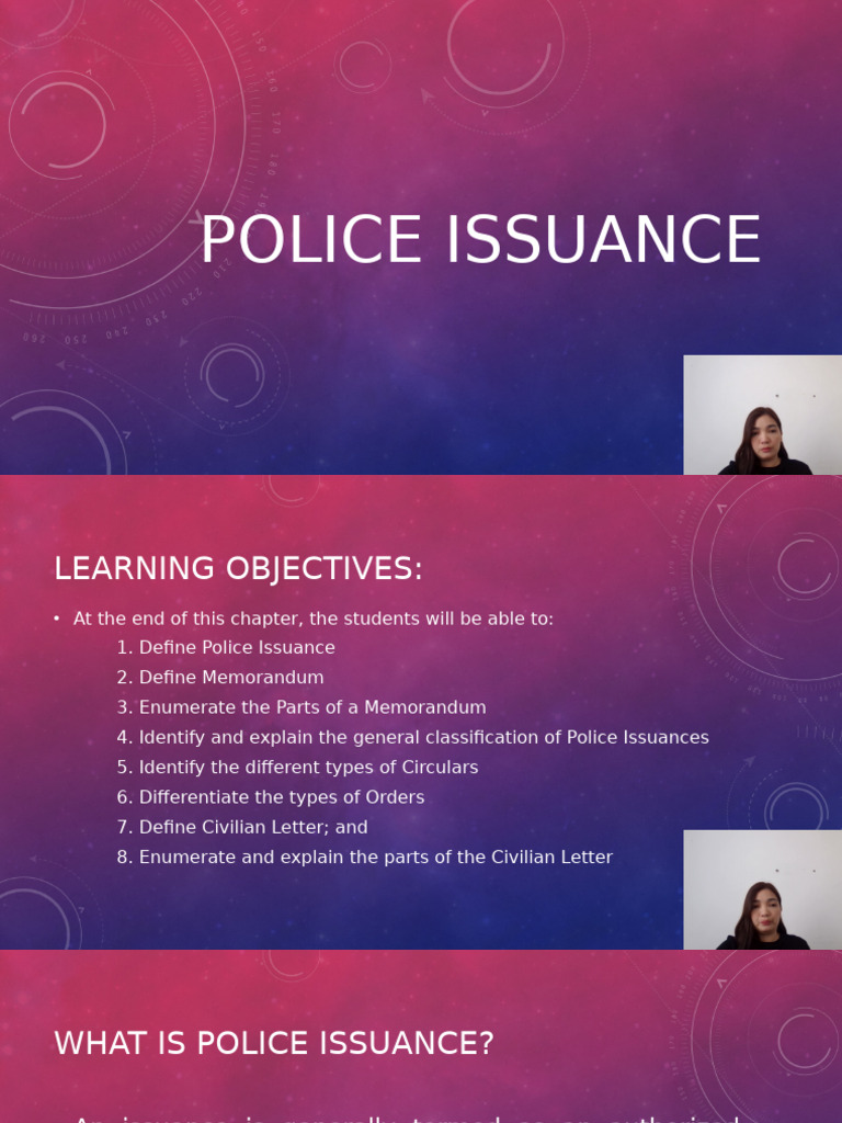 Understanding Police Issuance and Memos | PDF | Memorandum | Communication