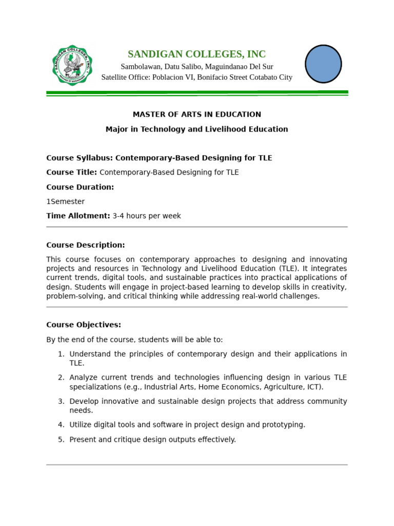 Contemporary Based Designing For TLE Module | PDF | Computer Aided ...
