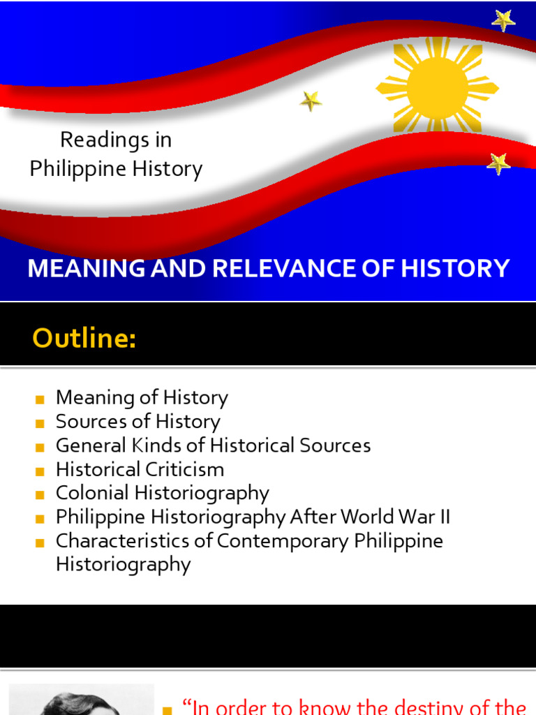 1-Meaning and Relevance of History - Class Share | PDF | Historiography ...