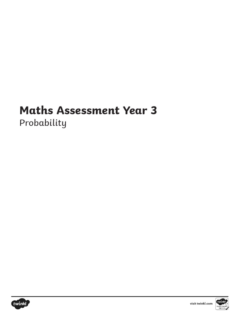 Year 3 Maths Assessment: Probability | PDF | Probability