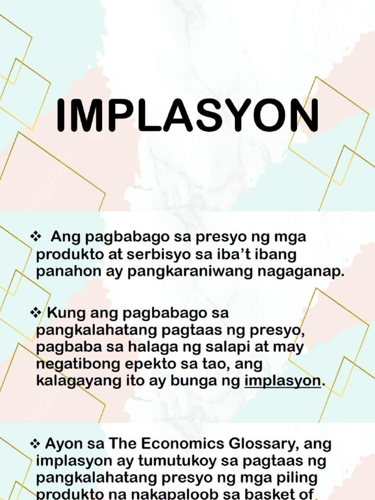 Lesson 3 Implasyon | PDF