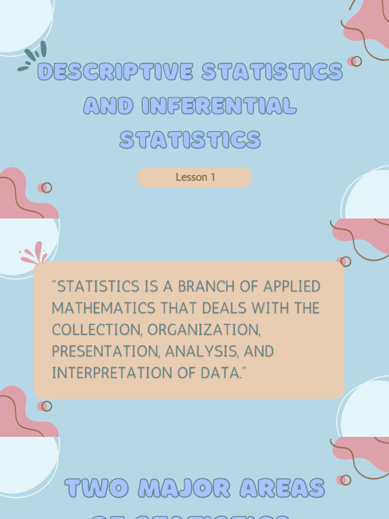 Descriptive vs Inferential Statistics | PDF