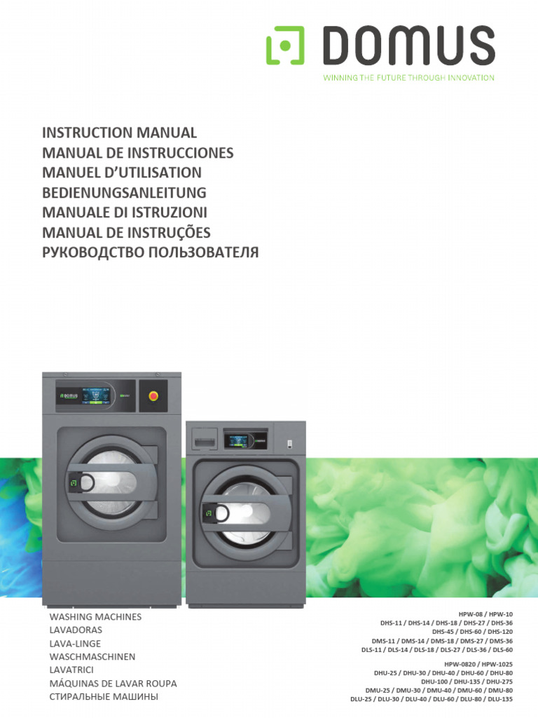User's Manual Domus Touch II Washers | PDF | Computer File | Washing ...