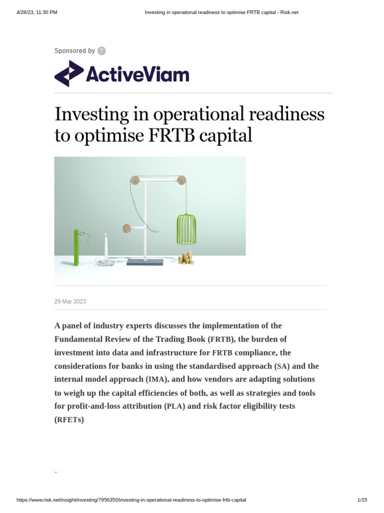 Investing in Operational Readiness To Optimise FRTB Capital | PDF ...