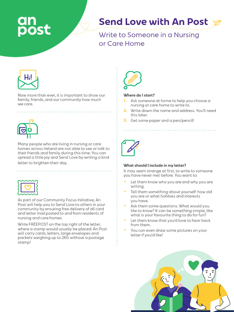 Send Love: Write to Nursing Home Residents | PDF | Postage Stamp ...