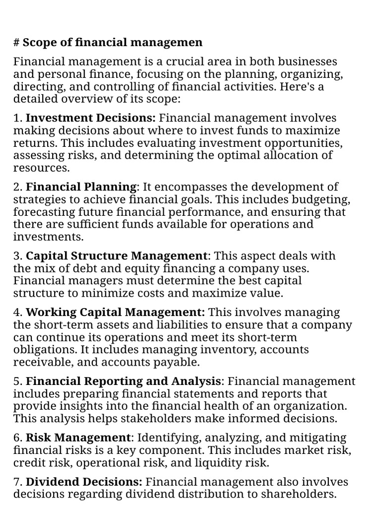 Financial Management | PDF | Investing | Dividend