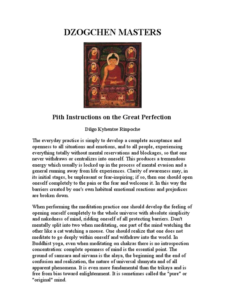 Dzogchen Masters | PDF | Meditation | Dzogchen