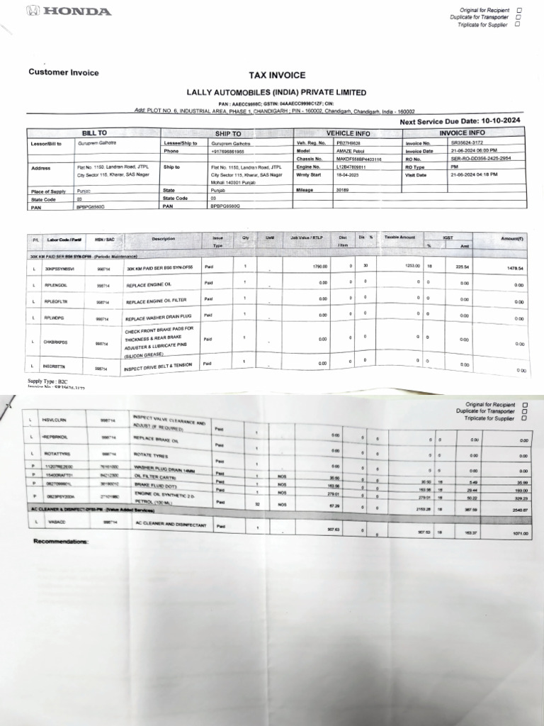 Car Bill | PDF | Automotive Industry | Transport
