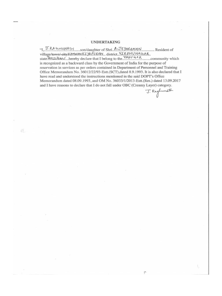 OBC Undertaking | PDF