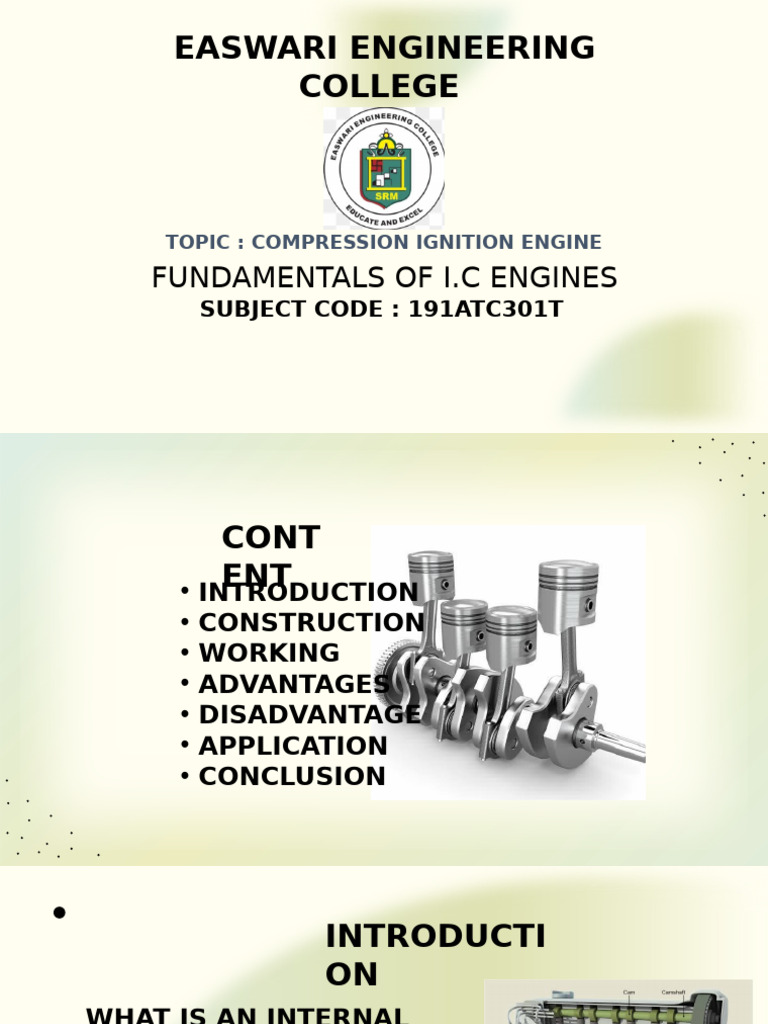 Fundamentals of IC Engines | PDF | Internal Combustion Engine | Diesel ...