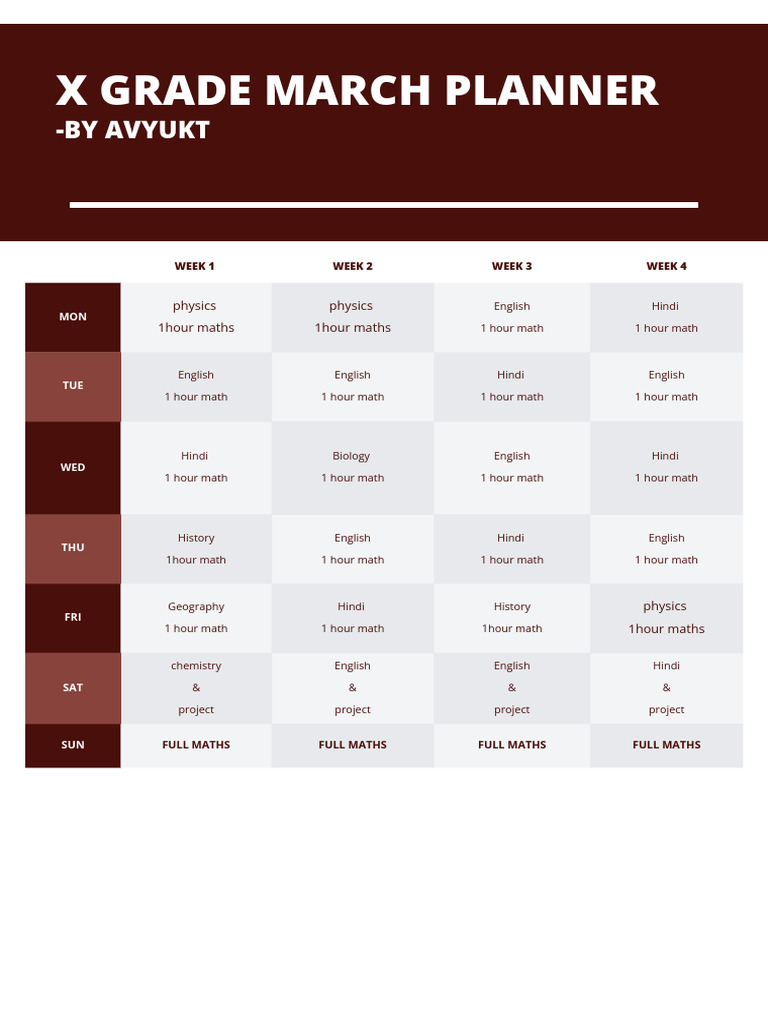 March Timetable (1) | PDF