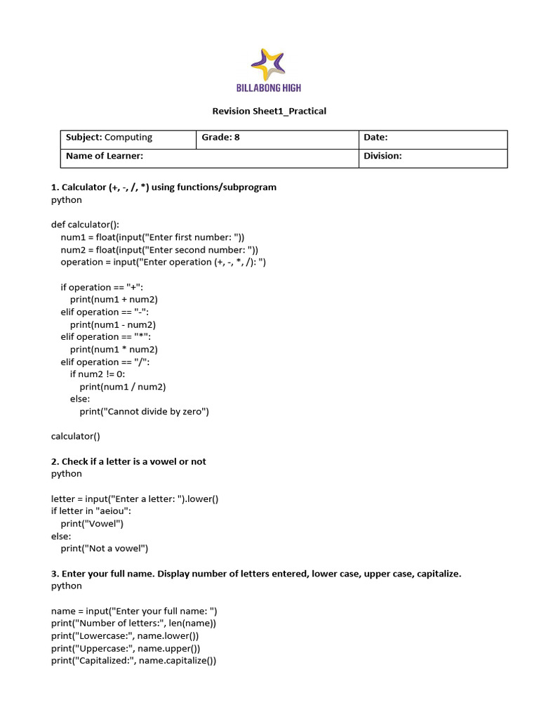 Worksheet (2) | PDF | Letter Case | Computer Programming