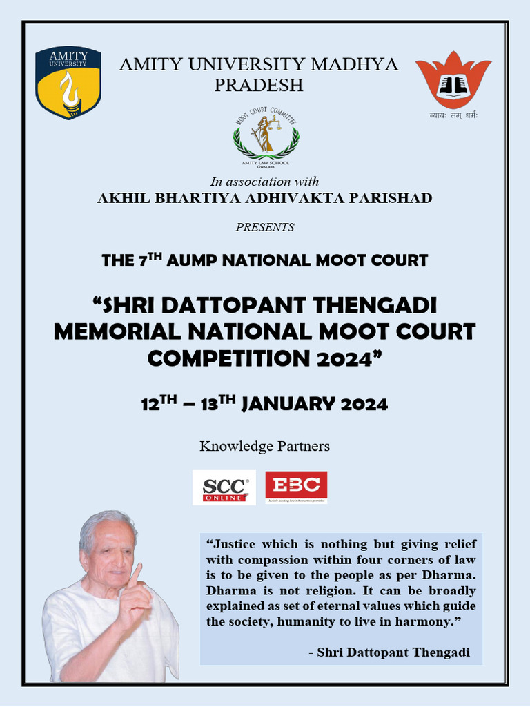 7th AUMP National Moot Court 2024 | PDF | Supreme Court Of The United ...
