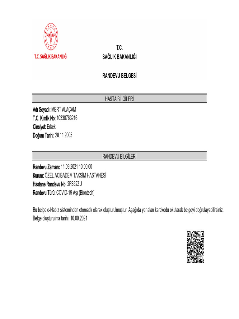 Covid 19 Randevu | PDF