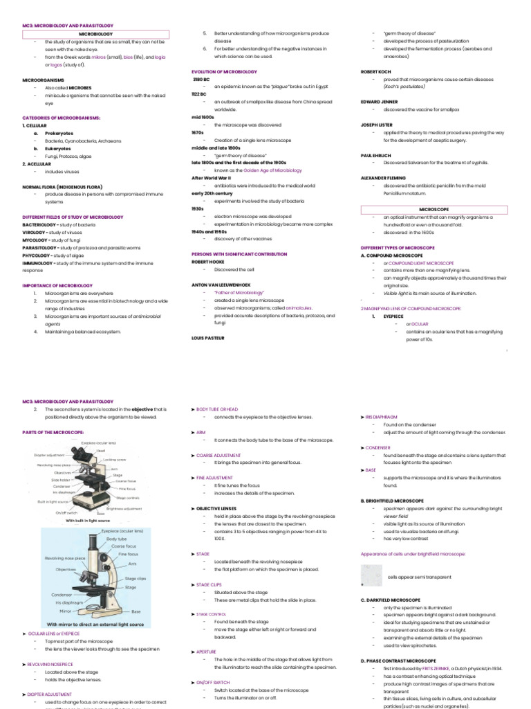 MC3 - Microbiology and Parasitology | PDF | Growth Medium | Bacteria