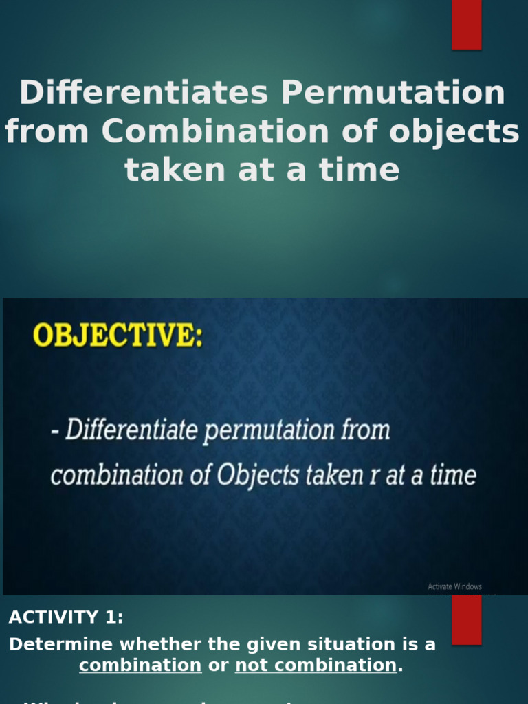 Permutations vs. Combinations Explained | PDF