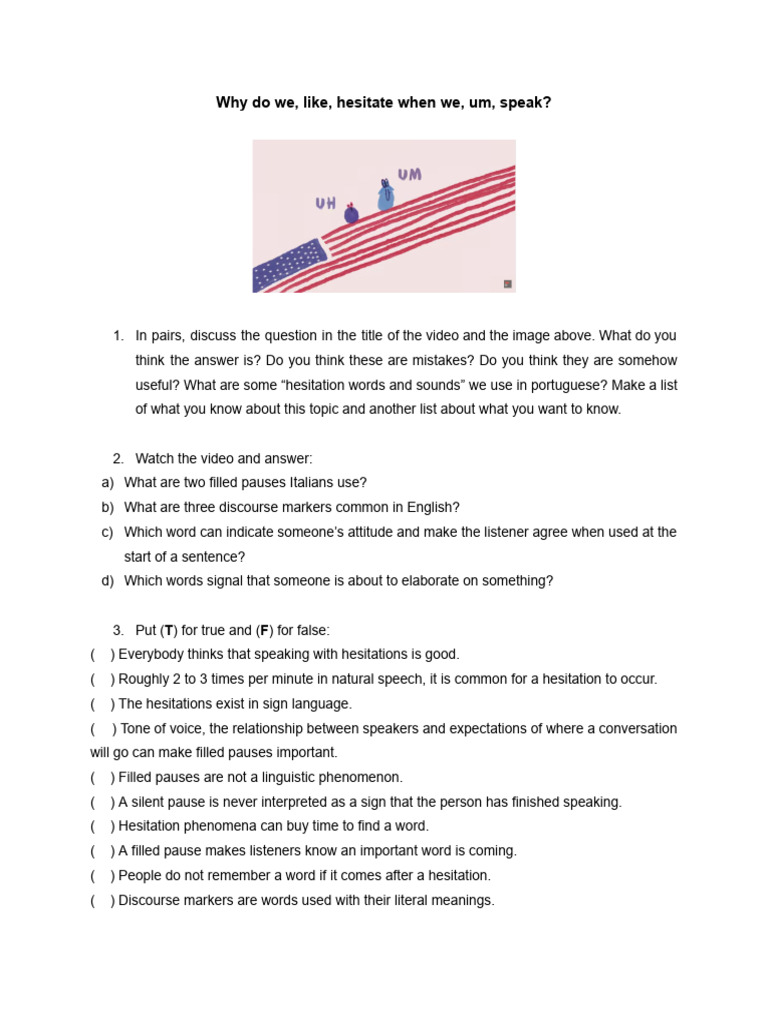 plano de aula_TED-Ed_why do we, like, hesitate when we, um, speak_ | PDF