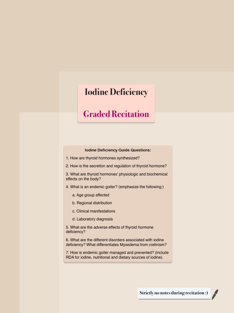 Iodine Deficiency: Causes and Effects | PDF | Thyroid | Thyroid ...
