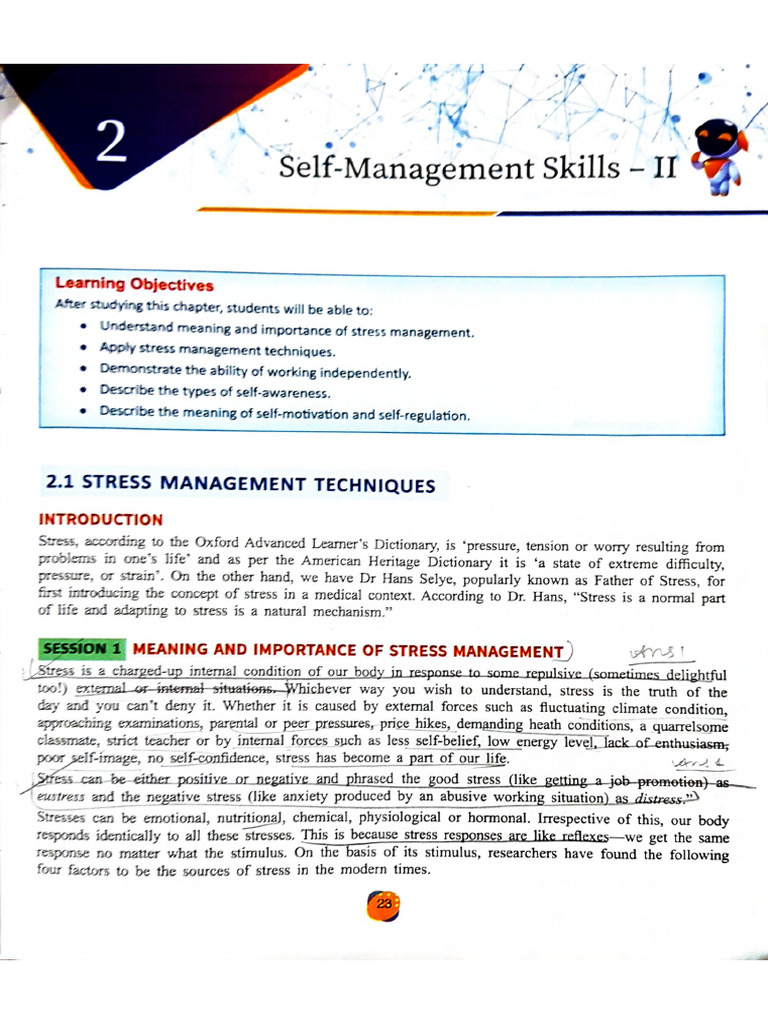 Self Management Skills | PDF