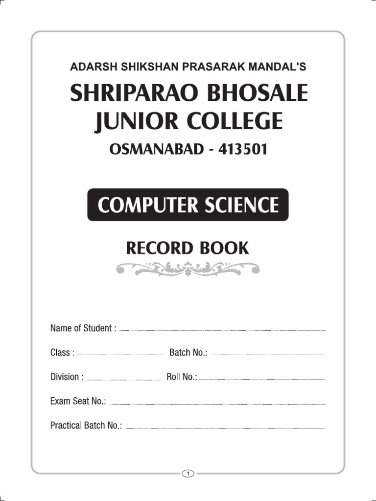 SBJR Comp Sci Practical | PDF
