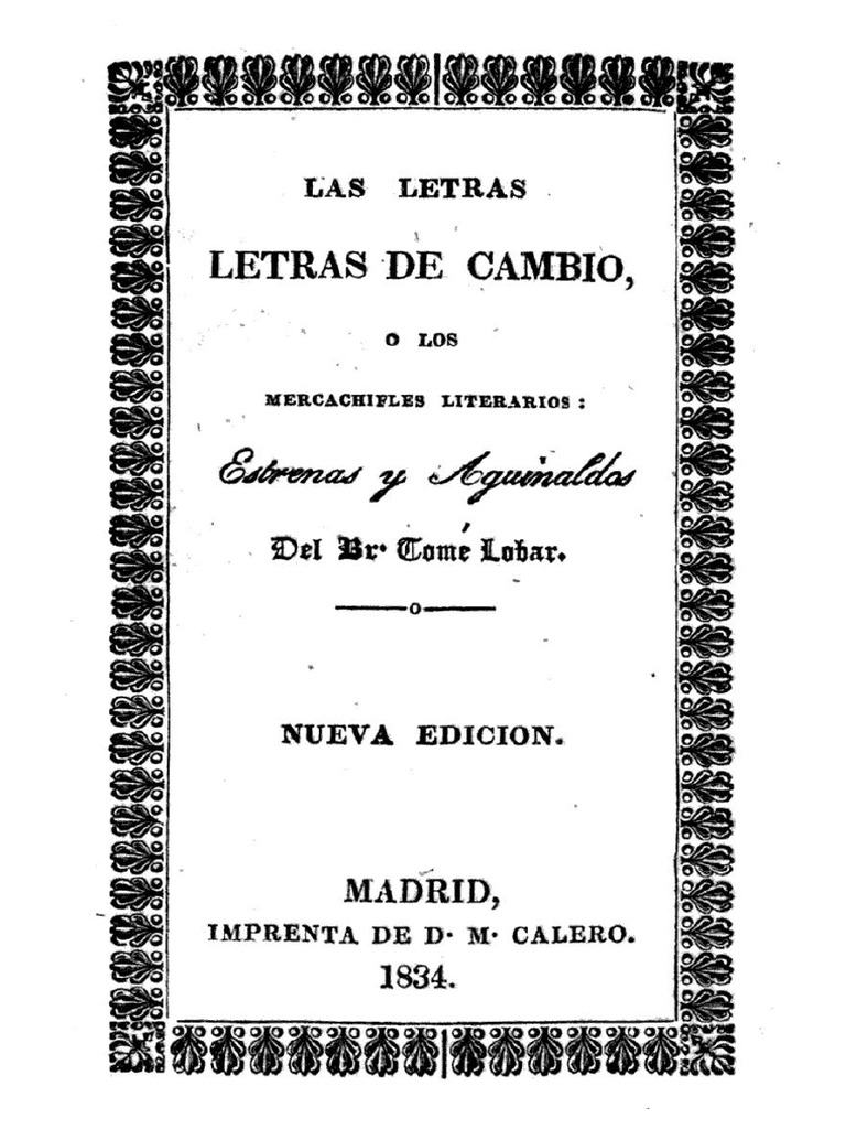 Las Letras, Letras de Cambio o Los Mercachifles Literarios Estrenas y ...