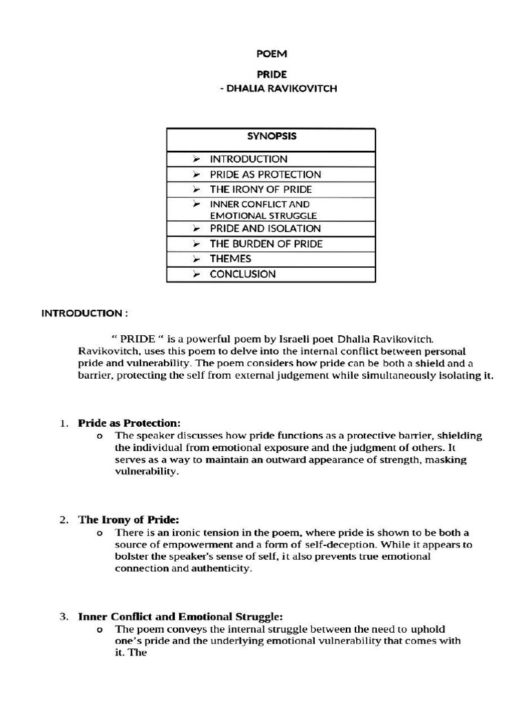 Pride Poem Essay 18-Feb-2025 12-22-30 | PDF