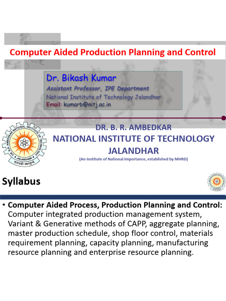 4_Computer Aided Production Planning and Control | PDF | Business ...