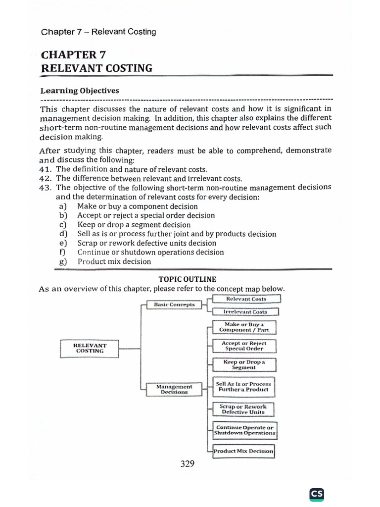Relevant Costing SCM Book Karim | PDF