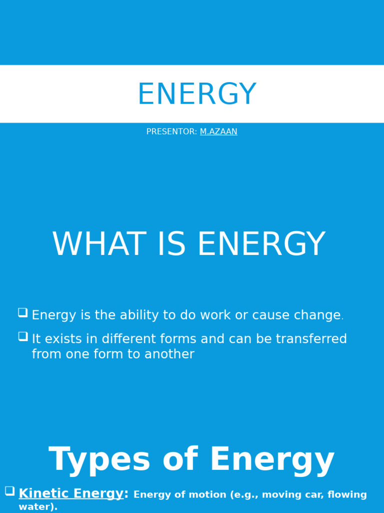 Understanding Energy Types & Sources | PDF