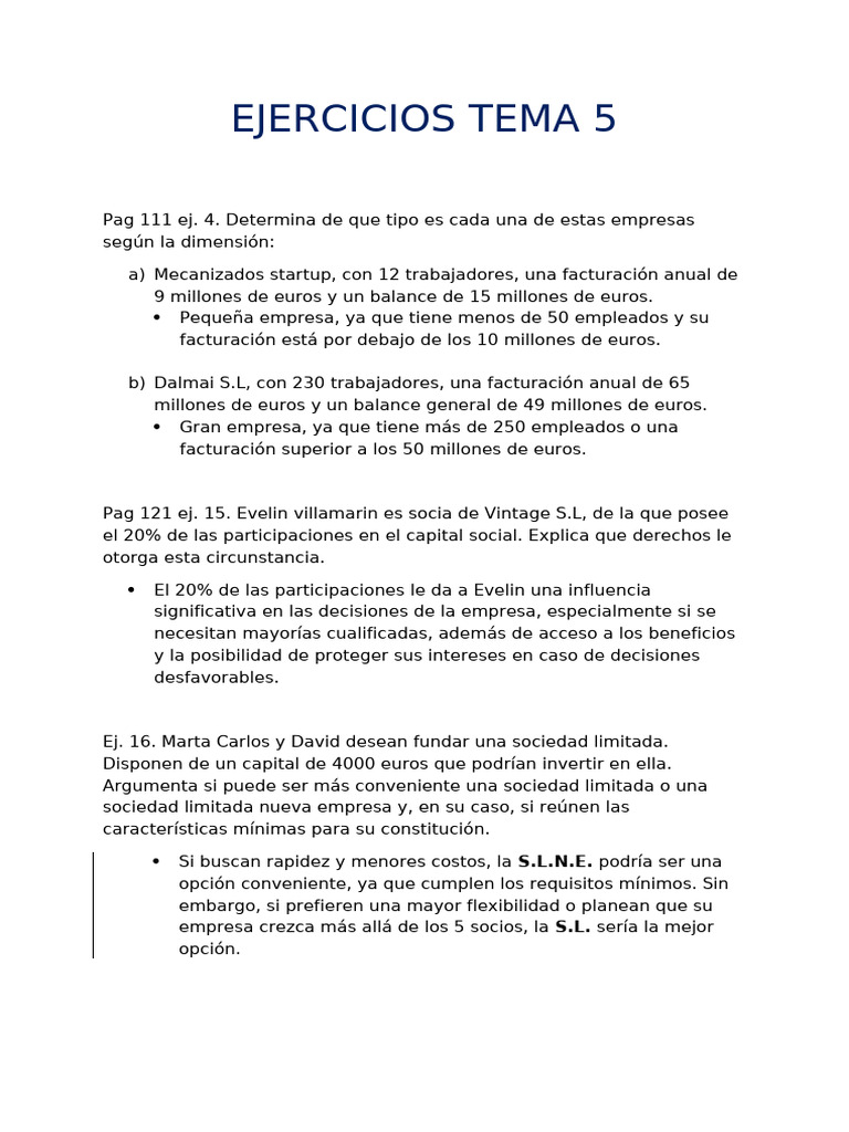 Ejercicios Tema 5 | PDF