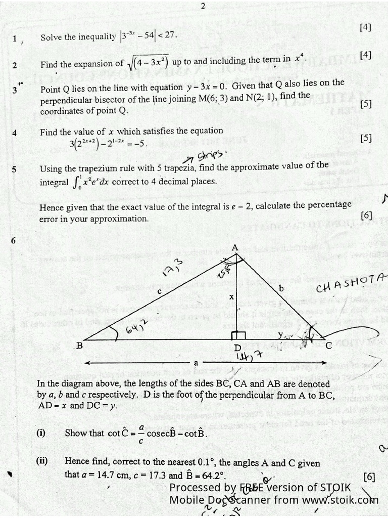 J 2011 P1 Maths | PDF
