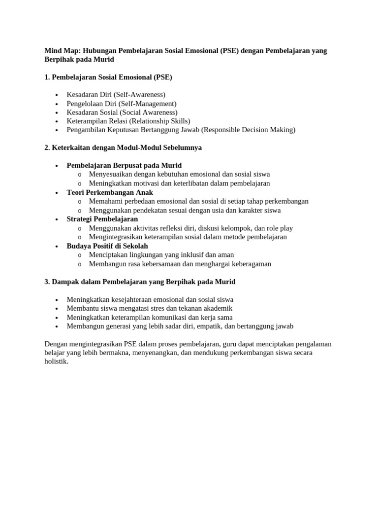 Mentahan Mind Map Koneksi Antar | PDF