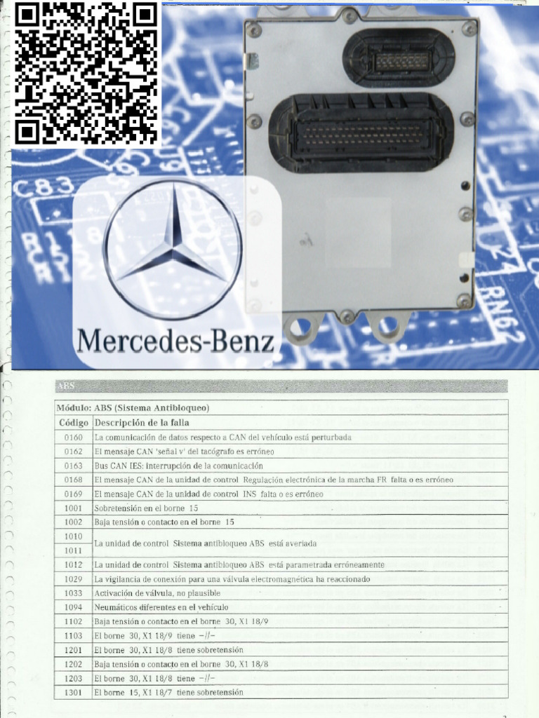 Códigos de Fallas Mercedes Benz O500 | PDF