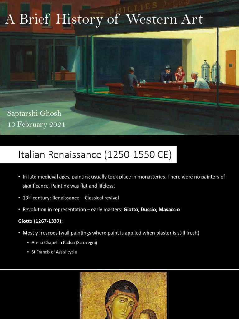 Western Art Notes | PDF | Impressionism | Renaissance