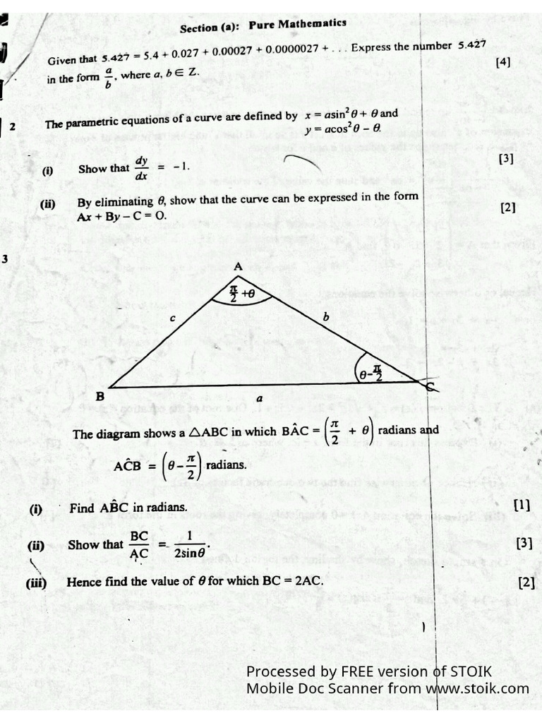 J 2009 P2 Maths | PDF